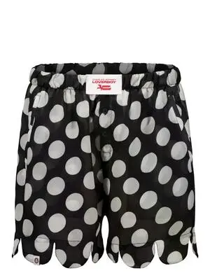 CHARLES JEFFREY Scalloped Boxer Shorts - Black