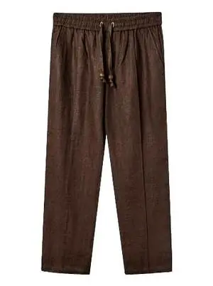 TOMBOLO Tombolo Easy-Going Pants Brown Linen