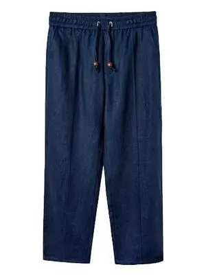 TOMBOLO Tombolo Easy-Going Pants Navy Linen