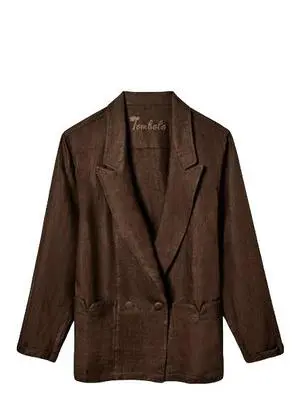 TOMBOLO Easy-going Jacket Brown Linen