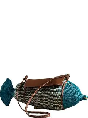 SENSI STUDIO Fish Handbag Blue