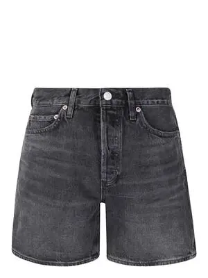 AGOLDE High-rise Denim Shorts - Grey
