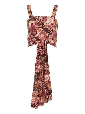 CHLOÉ Chloé Tie-Detailed Silk Crop Top