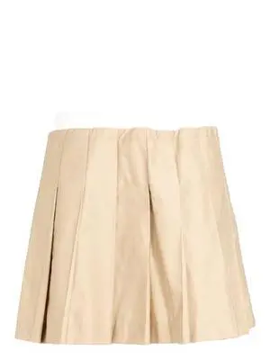 Sandro Mini Pleated Skirt - Beige