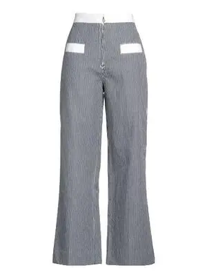 Sandro Flared Striped Jeans - Blue