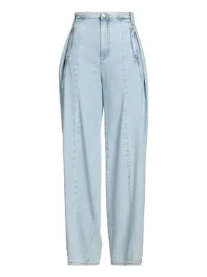 Sandro Cotton Denim Baggy Jeans - Blue