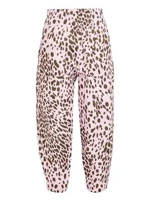 OTTOD'AME Tapered Animal Print Pants - Pink