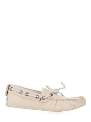 VOILE BLANCHE Leather Loafers - Beige
