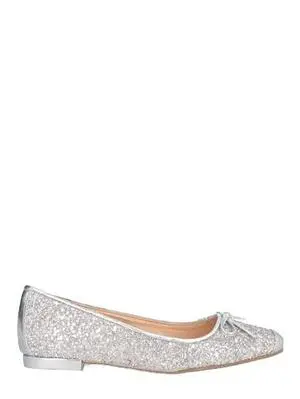 DIVINE FOLLIE Ballet Flats With Appliqués - Silver