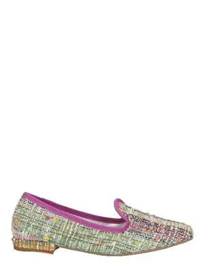 DIVINE FOLLIE Tweed Loafers - Green