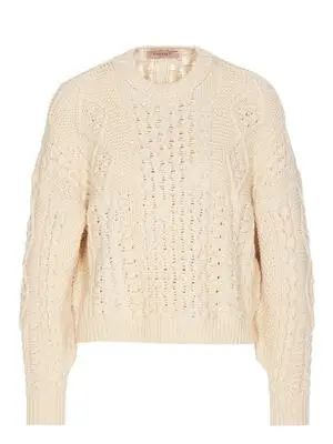 TWINSET Knitted Crewneck Sweater - Beige