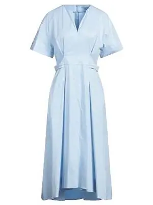 Peserico Midi Dress In Cotton And Elastane - Blue