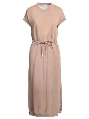 Peserico Midi-length Knit Dress - Beige