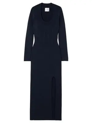 Galvan Atalanta Stretch-knit Midi Dress - Blue
