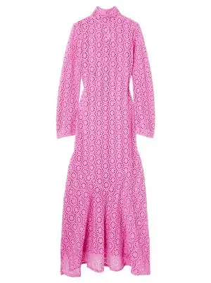 Alix Of Bohemia Laila Cotton-lace Midi Dress - Pink