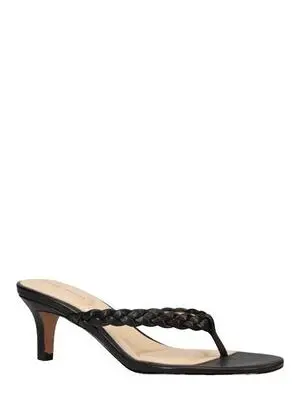 Pelle Moda Earlen Kitten Heel Flip Flop - Black