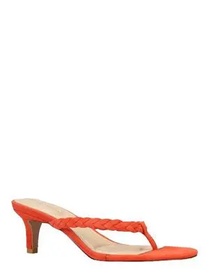 Pelle Moda Pelle Moda Earlen Kitten Heel Flip Flop Red Orange