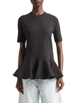 Alaïa Peplum T-shirt - Noir Alaia