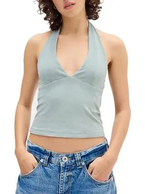 BDG URBAN OUTFITTERS BDG Urban Outfitters Jersey Halter Top Sage