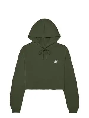 DALIX Dalix Ghost Cropped Hoodie Military Green