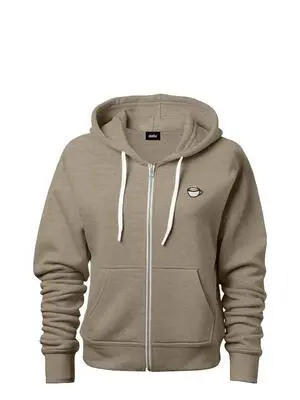 DALIX Cappuccino Zip Hoodie - Heather Stone