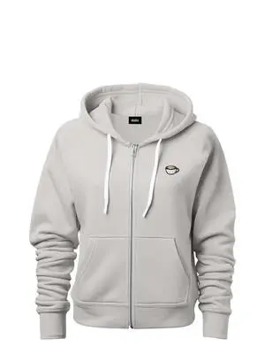 DALIX Dalix Cappuccino Zip Hoodie Silver