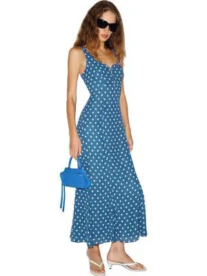 REFORMATION Laine Midi Dress - Blue