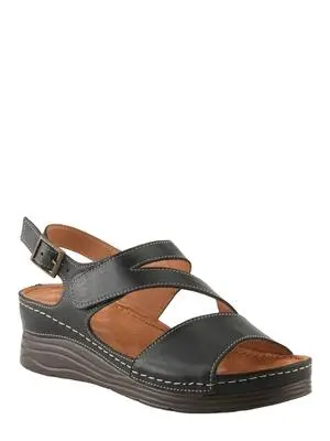 SPRING STEP SHOES Spring Step Griggs Platform Sandal Black