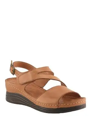 SPRING STEP SHOES Spring Step Griggs Platform Sandal Camel