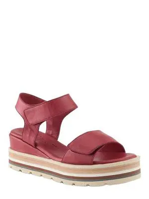 SPRING STEP SHOES Hileman Platform Sandal - Dark Red