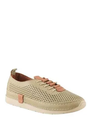 SPRING STEP SHOES Breen Perforated Leather Sneakers - Olive Green
