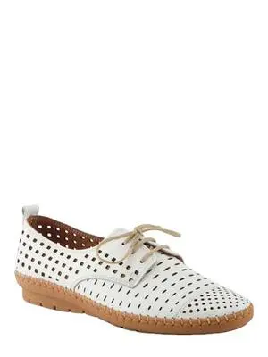 SPRING STEP SHOES Deysi Perforated Derby - White