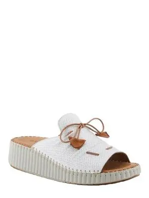 SPRING STEP SHOES Nevelle Wedge Sandals - White