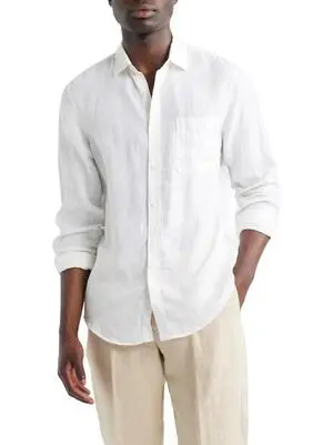 Nordstrom Linen Button-up Shirt - White