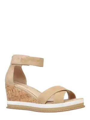 Pelle Moda Westyn Platform Wedge Sandal - Latte