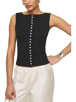 REFORMATION Julie Knit Tank - Black