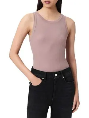 ALLSAINTS Rina Rib Tank - Dusty Lilac