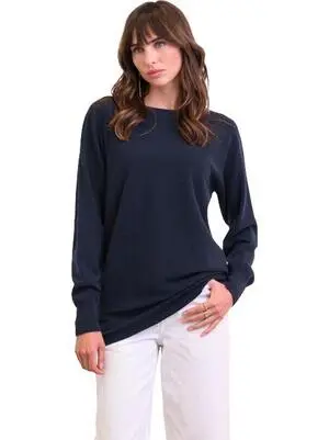 CELTIC & CO. Geelong Slash Neck Sweater - Dark Navy