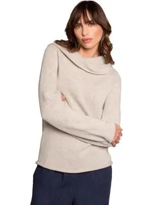 CELTIC & CO. Collared Slouch Sweater - Oatmeal