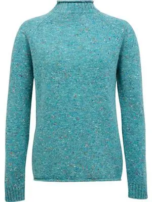 CELTIC & CO. Donegal Mock Neck Sweater - Sea Glass