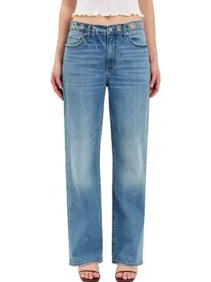 DAZE 1999 Ripped High-waist Jeans - No Rules