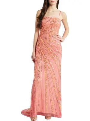 JUMP APPAREL Embellished Gown - Orange