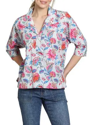APNY Floral High-low Hem Top - Pink Multi