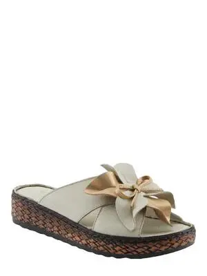 SPRING STEP SHOES Hilary Glam Leather Slide Sandal - Bone