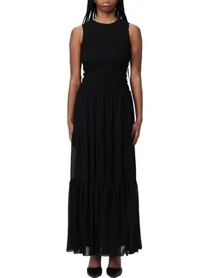 Michael Kors Shirred Tiered Maxi Dress - Black