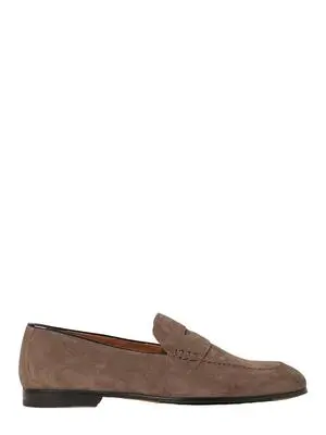 DOUCAL'S Doucal's Suede Loafers With Saddle Strap Dark