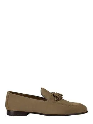DOUCAL'S Suede Loafers With Tassel Detail - Cocoa