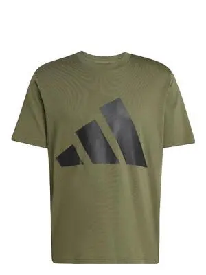 Adidas Essentials Big Logo Tee Shirt - Olive Strata/black