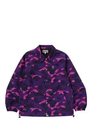 A BATHING APE Camo One Point Coach Jacket - Purple