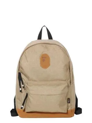 A BATHING APE Ape Head Patch Cordura Daypack - Beige